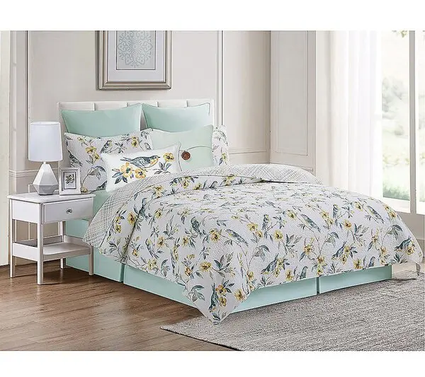 VALERIE PARR HILL Calix Bluebird King Quilt Set Valerie