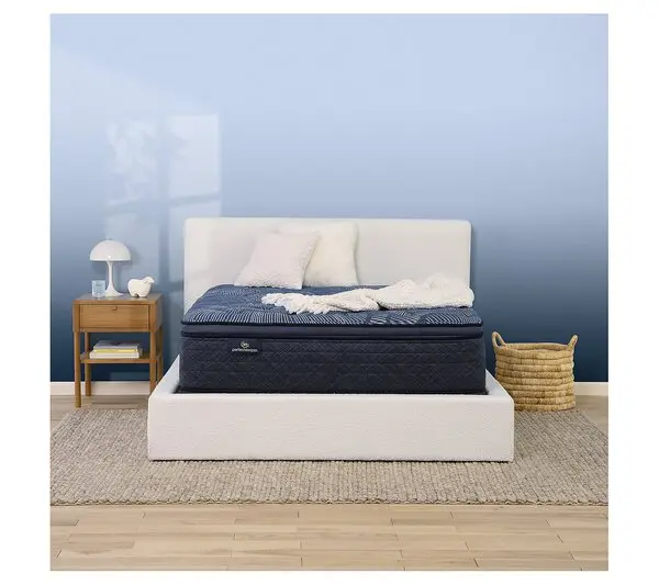 SERTA Cobalt Calm 15' Plush Pt Mattress Set -fu L