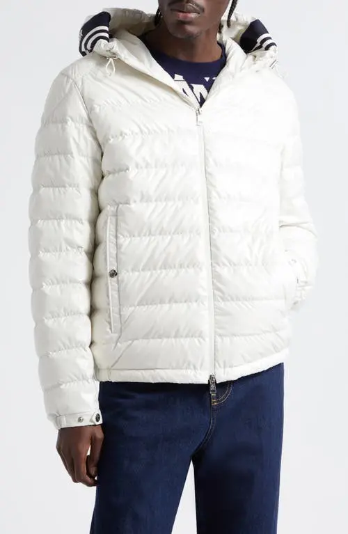 Moncler Cornour Hooded Down Puffer Jacket - Silk White