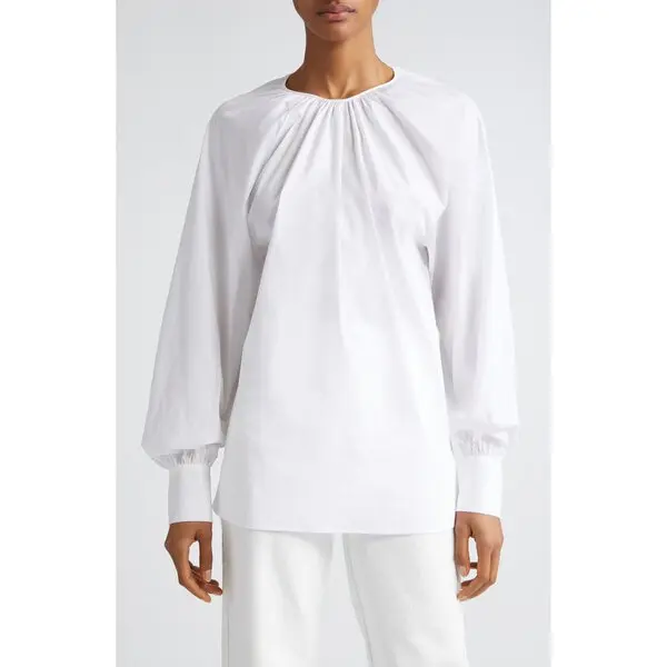 Eleventy Gathered Neck Blouse