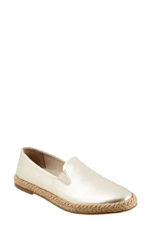 Trotters Poppy Espadrille Flat - Champagne