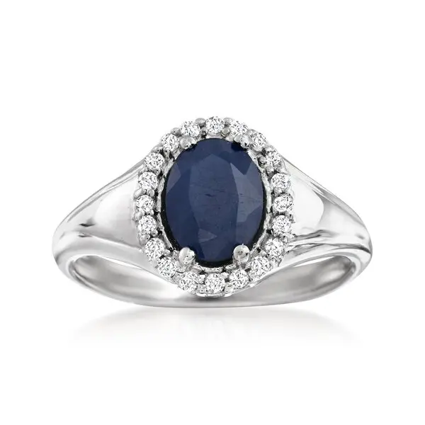 Buy ROSS-SIMONS Sapphire And . White Topaz Ring In Sterling Silver ...
