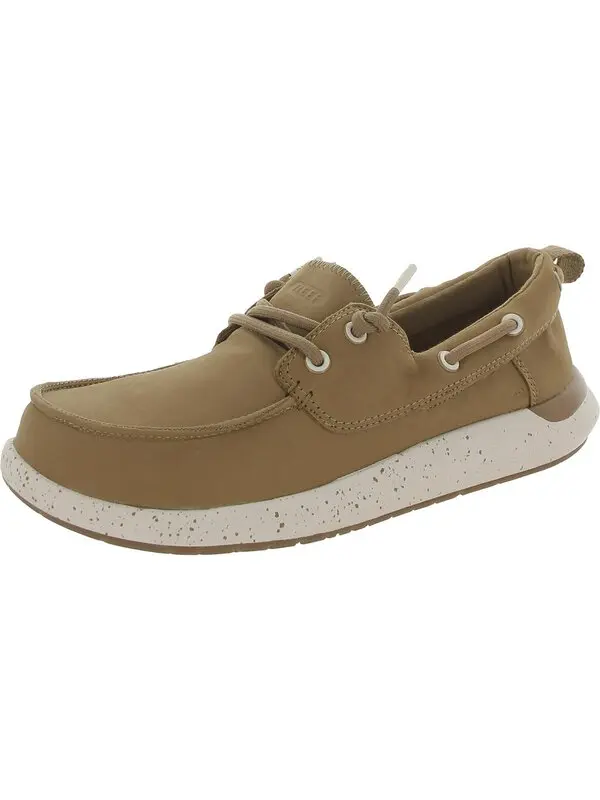 Reef Swellsole Pier Le Leather Slip On Boat Shoes - Multi | Editorialist