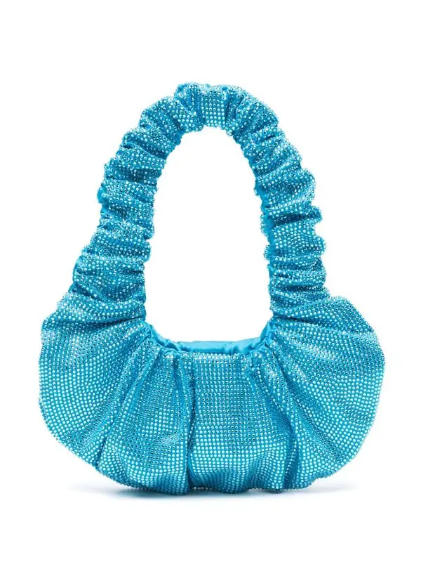 Giuseppe Di Morabito Crystal-embellished Ruched Tote Bag - Blue