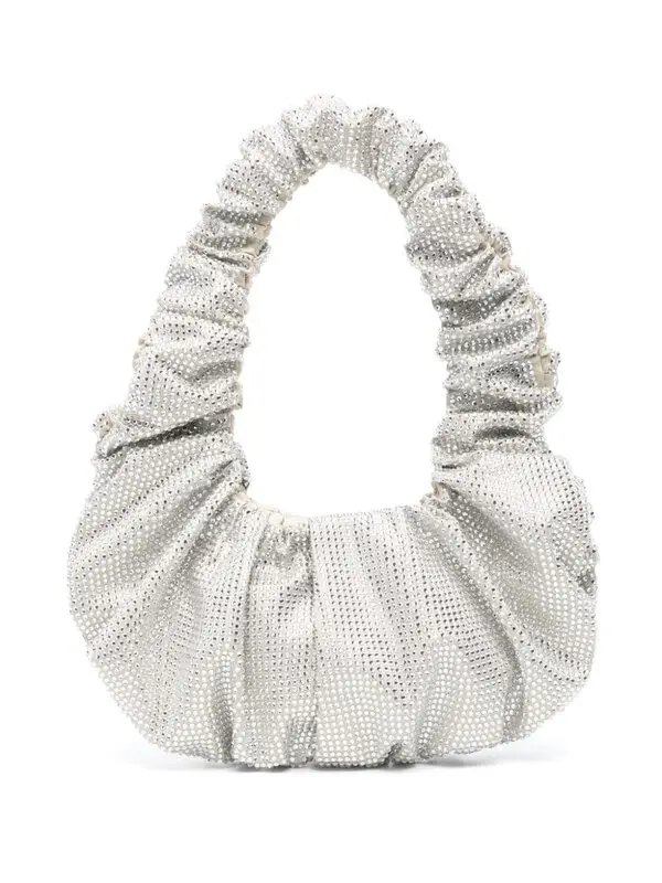 Giuseppe Di Morabito Crystal-embellished Ruched Tote - Neutrals