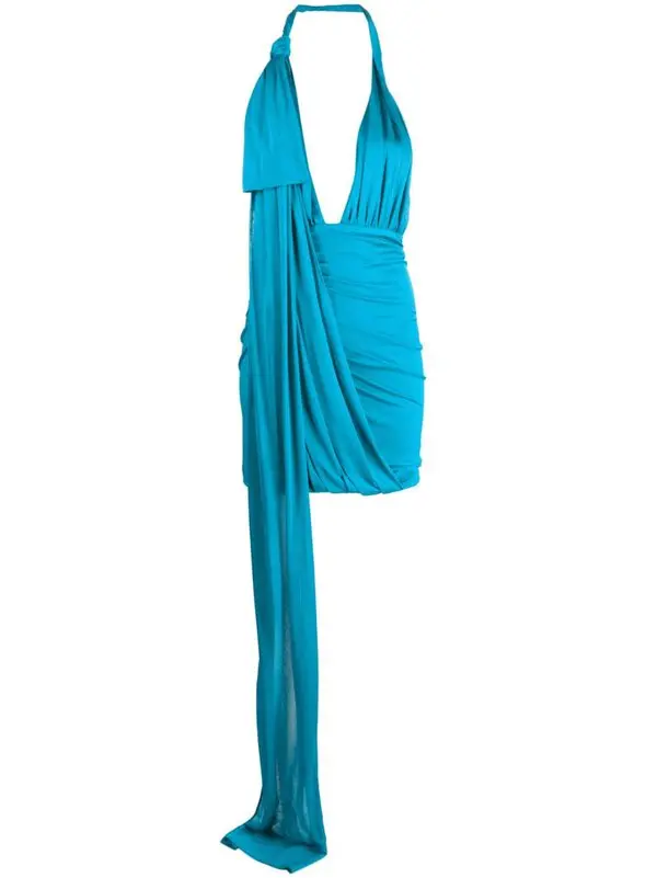 Blumarine Halterneck Mini Dress - Blue