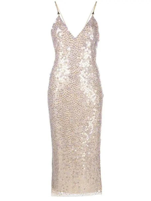 Patrizia Pepe Sequin-embellished Tulle Midi Dress