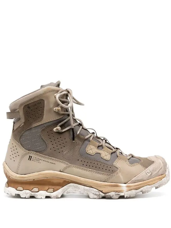 Boris Bidjan Saberi Panelled Leather High-top Sneakers