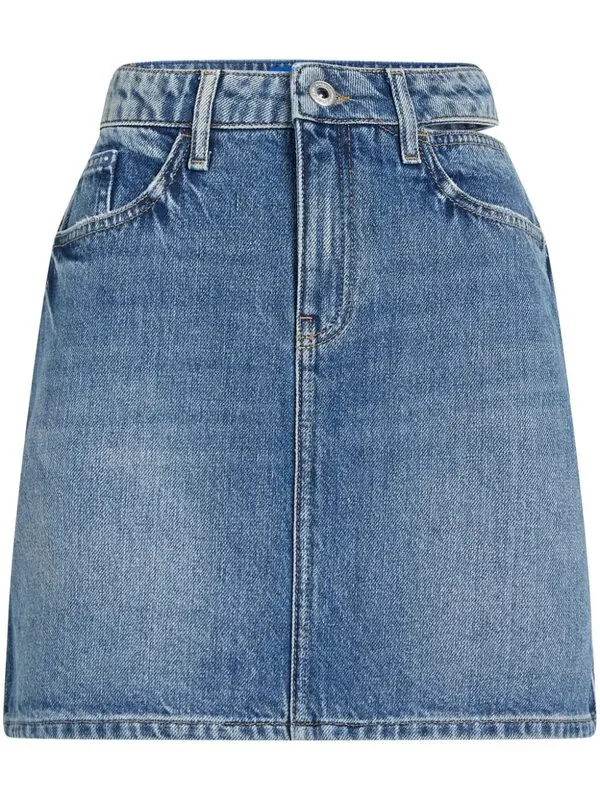 Karl Lagerfeld Logo-patch Denim Miniskirt