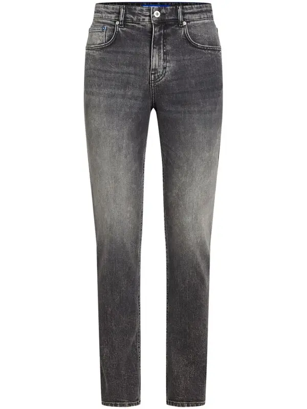 Karl Lagerfeld Monogram-print Slim-cut Jeans