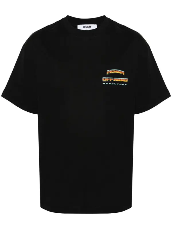MSGM Logo-print Cotton T-shirt