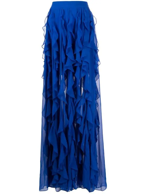 PatBO Ruffled Maxi Skirt