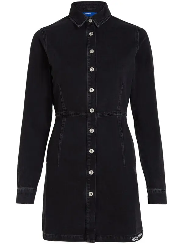Karl Lagerfeld Logo-patch Denim Minidress