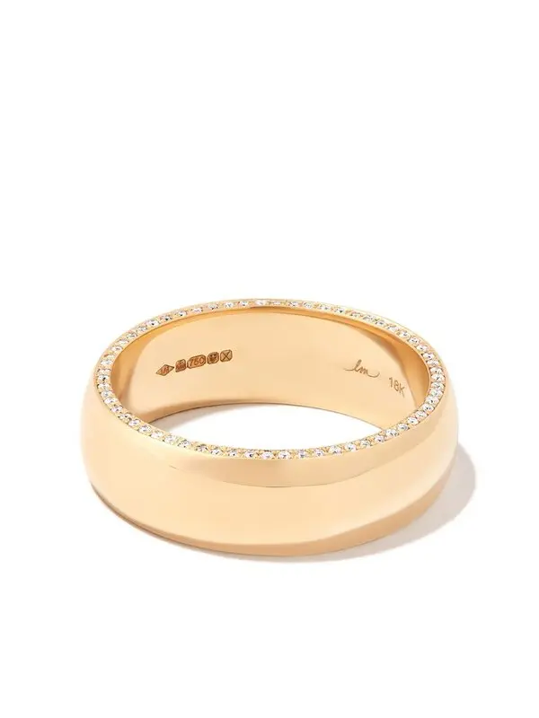 Lizzie Mandler 18kt Yellow Diamond Cigar Band