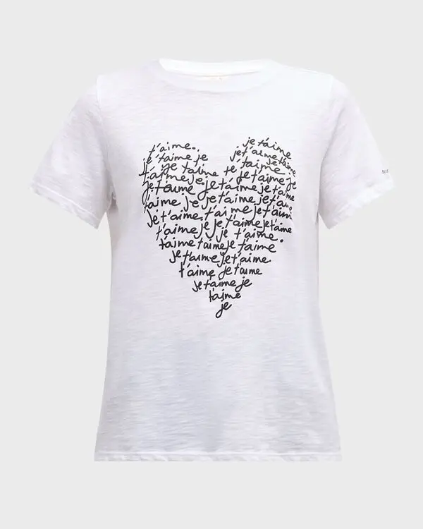 Cinq À Sept Je T'aime Graphic T-shirt - Whitered