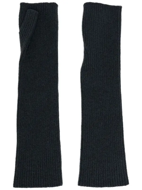 N.peal Fingerless Cashmere Gloves - Blue