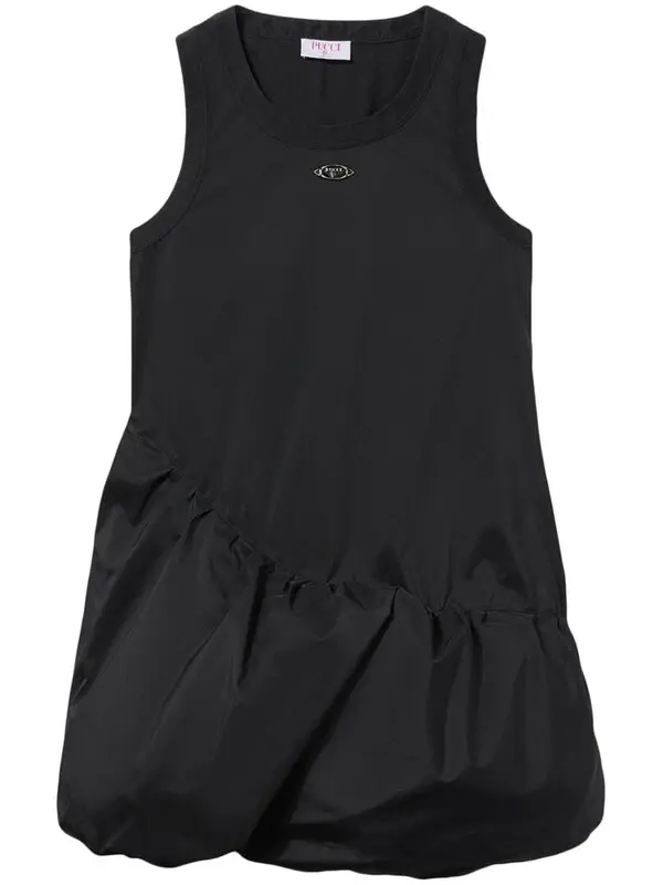 Emilio Pucci Logo-plaque Taffeta Minidress