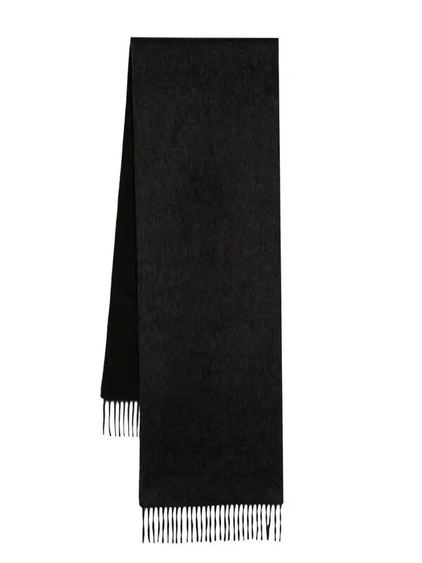 N.peal Fringed Cashmere Scarf - Grey