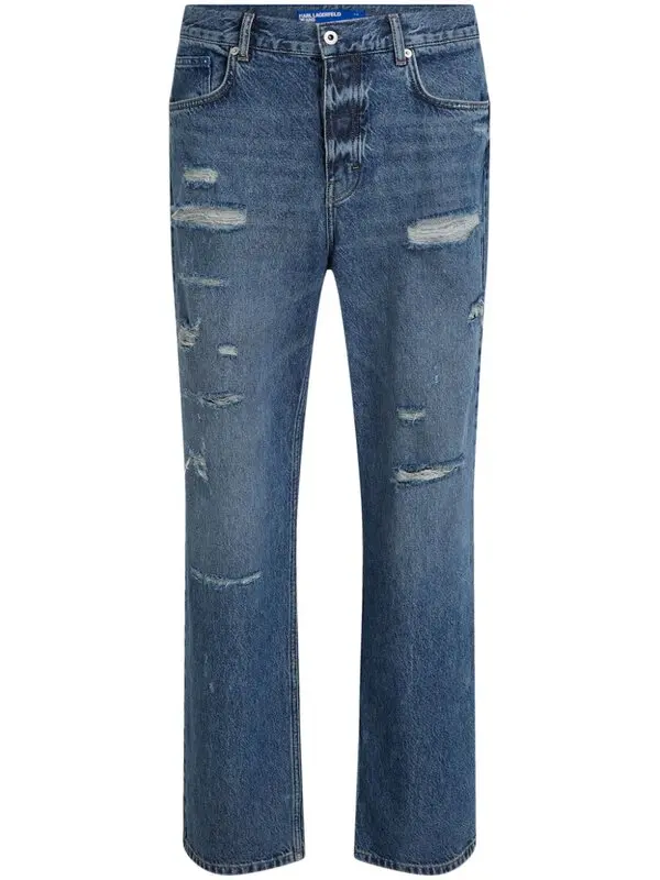 Karl Lagerfeld Distressed-effect Loose-fit Jeans