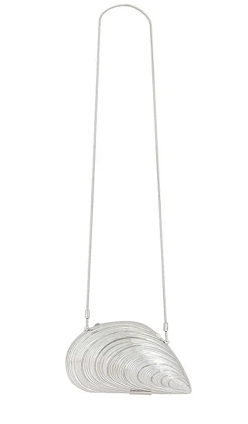 Simkhai Bridget Oyster Shell Clutch - Silver