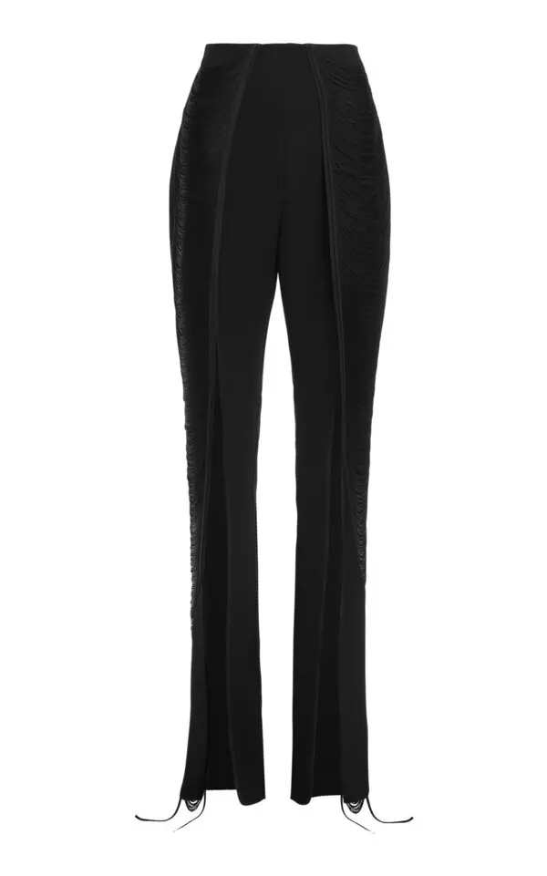 Maticevski Fringed Split-front Pants - Black