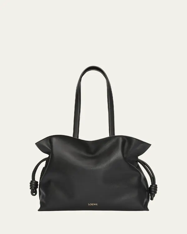 Loewe Flamenco Large Napa Leather Bag - Black