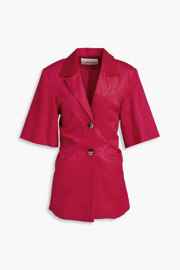 GANNI Cotton-blend Corduroy Blazer