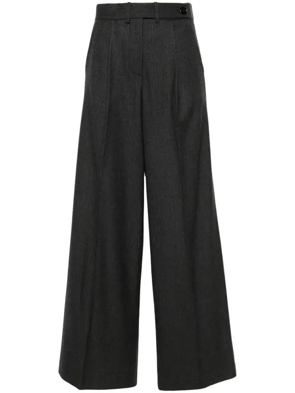 RACIL Cary Pinstriped Wool Trousers