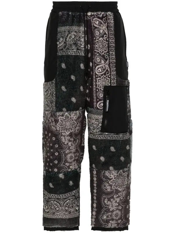NEIGHBORHOOD Bandana-print Fleece Track Pants - Black