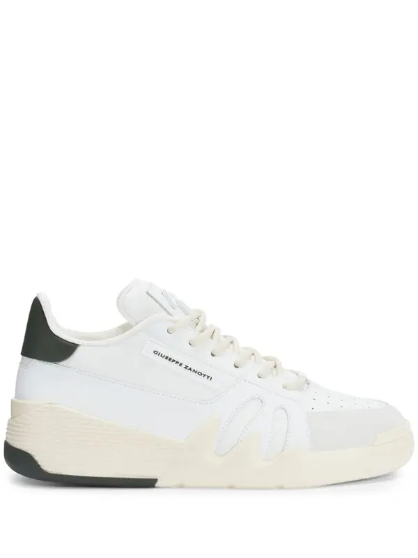 GIUSEPPE ZANOTTI Talon Logo-patch Leather Sneakers - White
