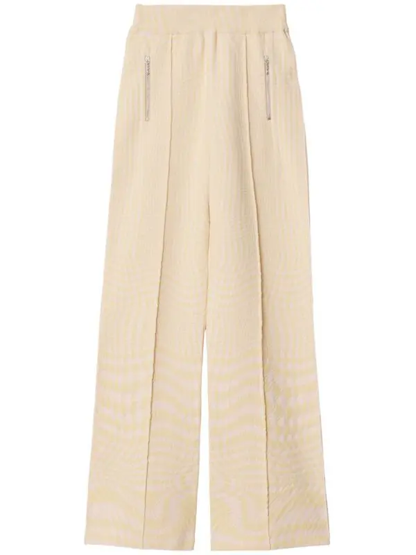 Burberry Houndstooth-jacquard Wool-blend Trousers