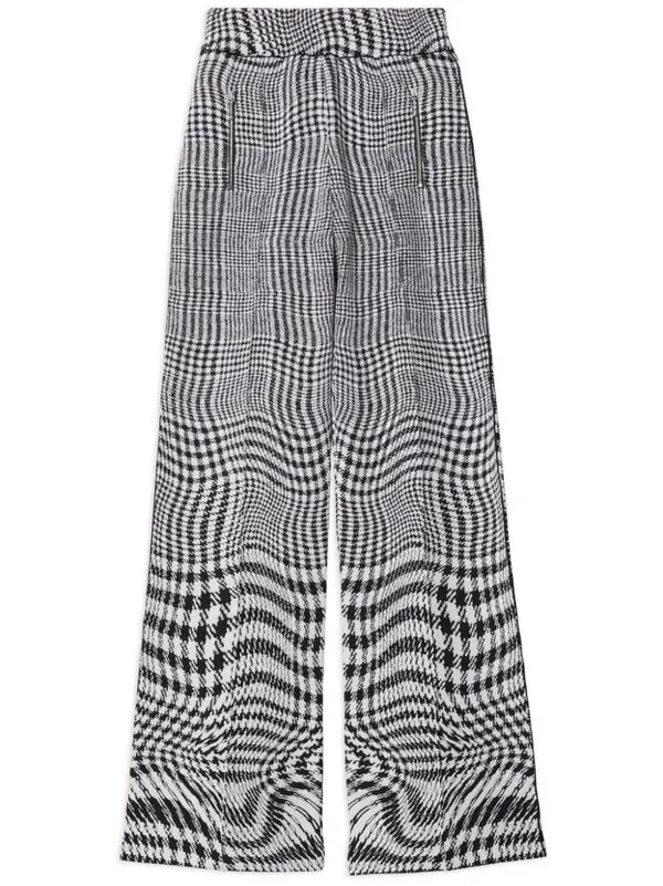 Burberry Warped Houndstooth Jacquard Wool-blend Trousers