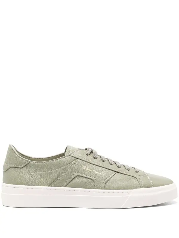 Santoni Dbs Leather Sneakers - Green
