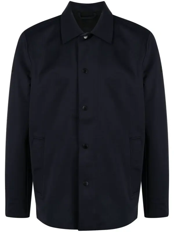 ALPHA TAURI Logo-appliqué Button-up Shirt Jacket