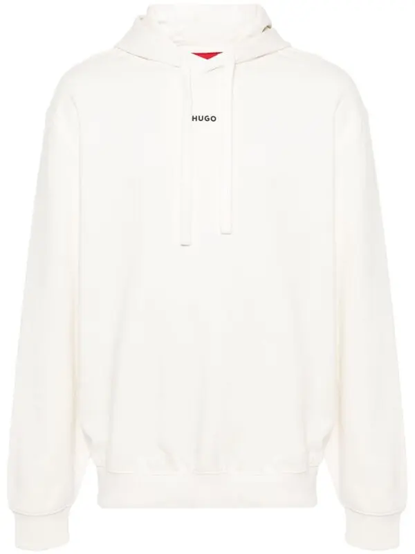 Hugo Boss Logo-print Hoodie - Neutrals