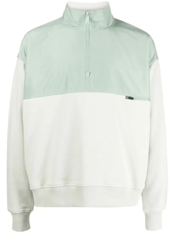 ALPHA TAURI Half-zip Panelled Sweatshirt