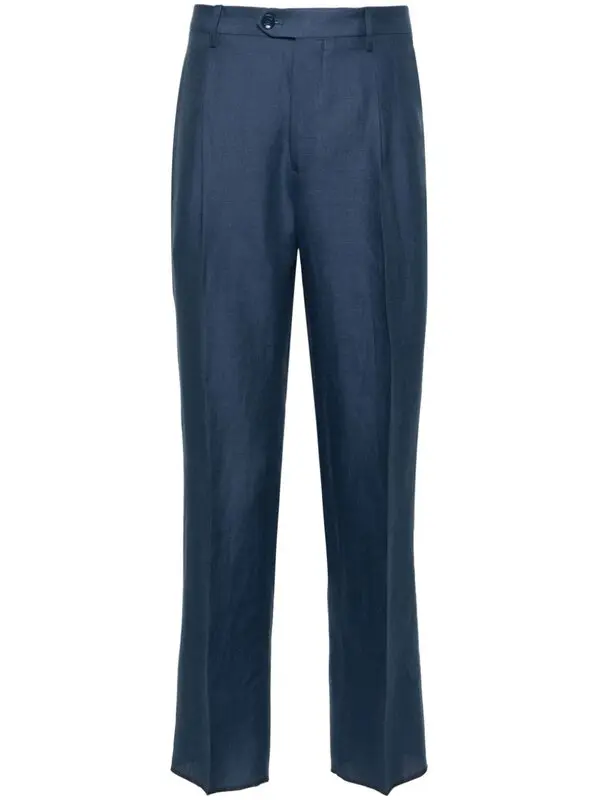Etro Tapered Linen-blend Trousers