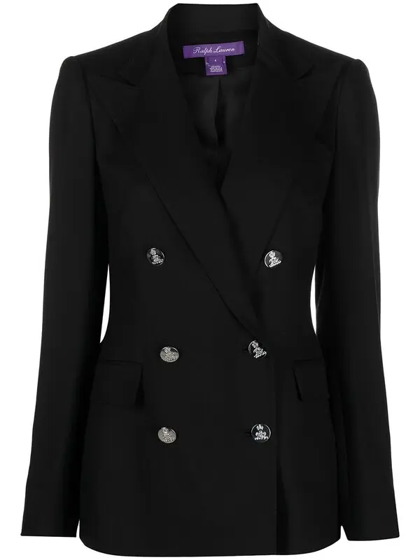Ralph Lauren Double-breasted Cashmere Blazer - Black