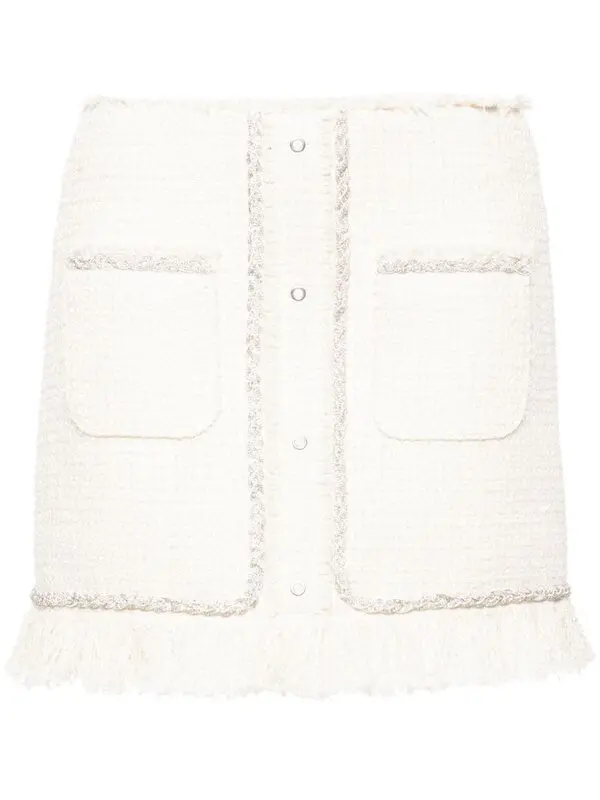 Giuseppe Di Morabito Crystal-embellished Bouclé Mini Skirt