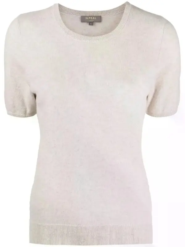 N.peal Short-sleeved Cashmere Top