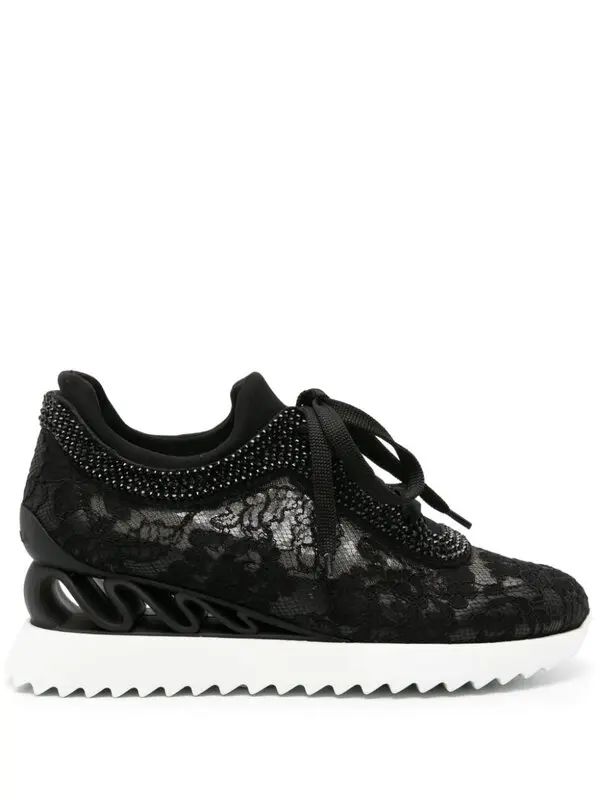 LE SILLA Reiko Wave Floral-lace Sneakers