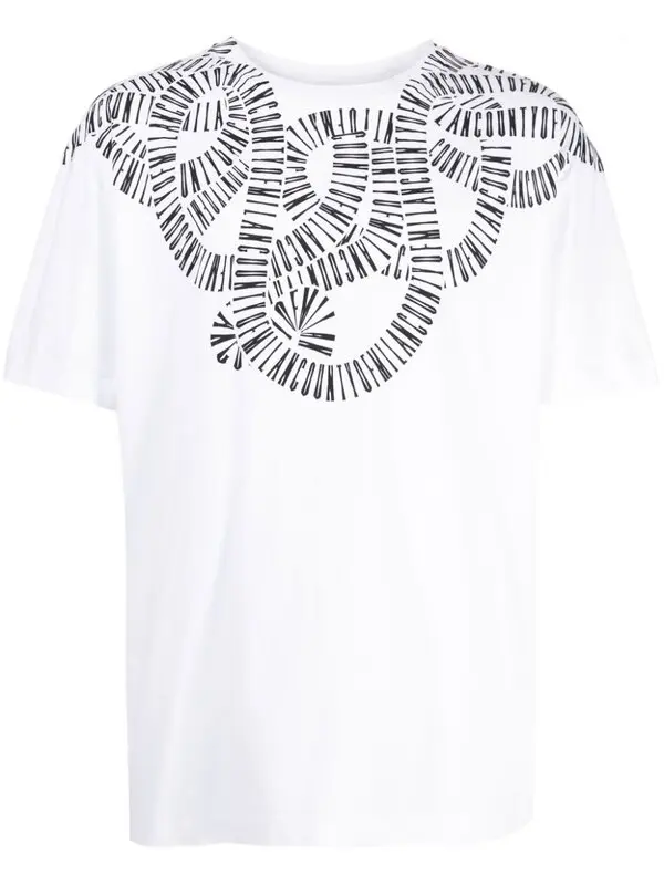 COUNTY OF MILAN Snake Wings-print Cotton T-shirt