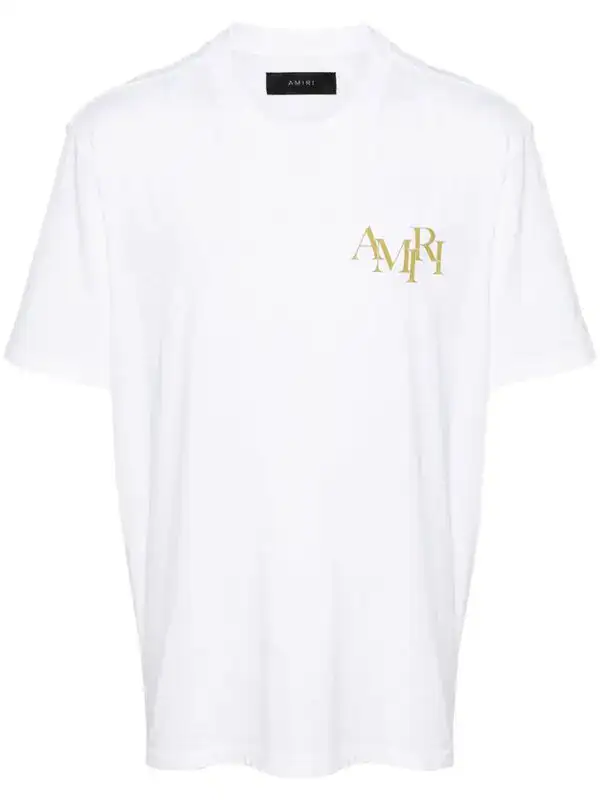 Amiri Champagne Cotton T-shirt - White | Editorialist