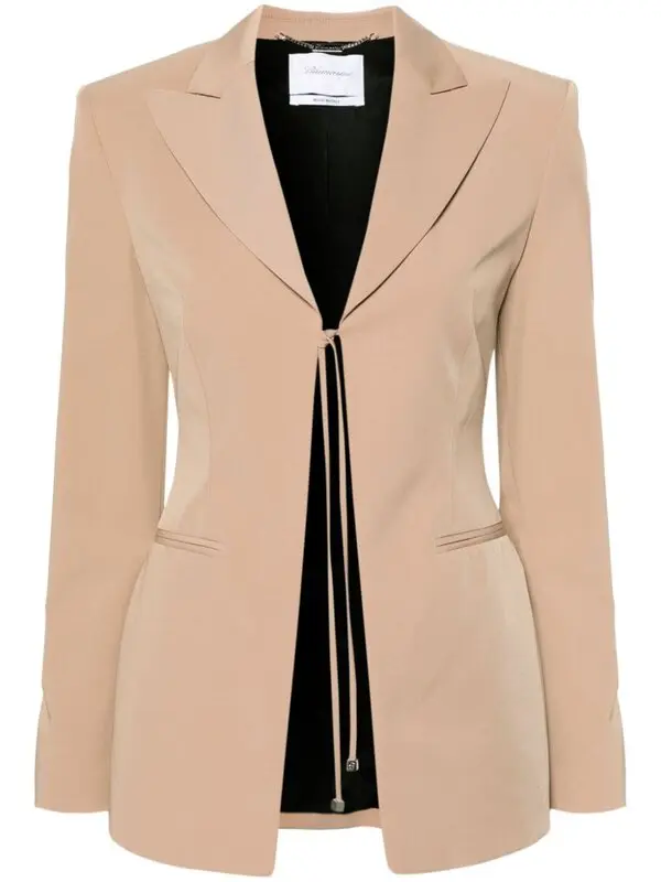 Blumarine Tie-fastening Single-breasted Blazer - Neutrals