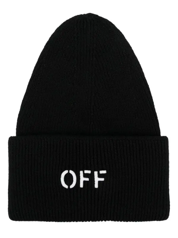 Off-White Logo-embroidered Beanie