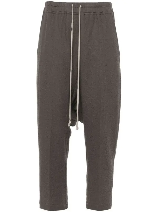 Rick Owens Drop-crotch Cropped Trousers - Brown