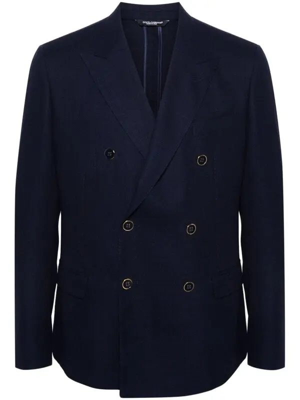 Dolce & Gabbana Double-breasted Virgin Wool Blazer