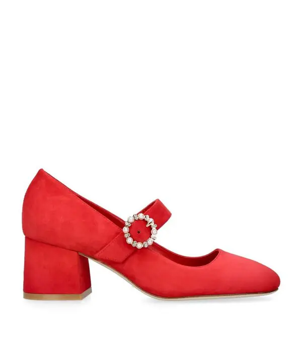 STUART WEITZMAN Stuart Pearl-embellished Mary Janes 60 - Multi ...