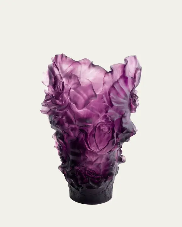 DAUM Camelia Magnum Vase