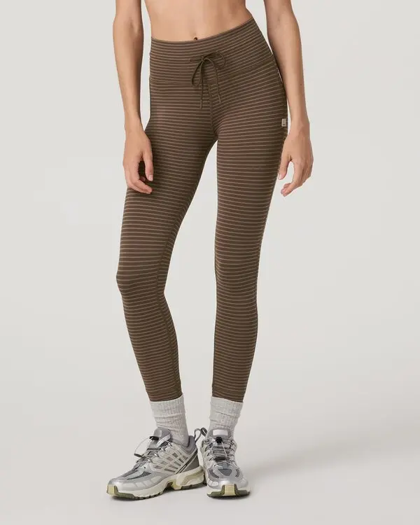 Vuori Stripe Daily Legging - Espresso Stripe